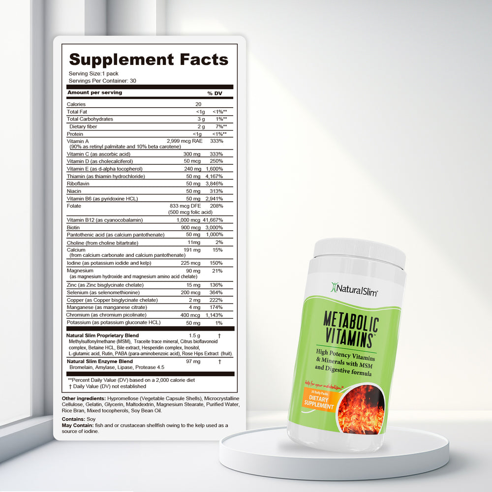 METABOLIC VITAMINS™ High Potency Vitamins for Metabolism, B-Complex wi ...